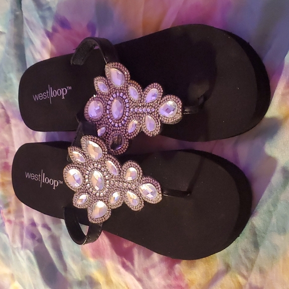 west loop | Shoes | Bedazzled Flipflops | Poshmark
